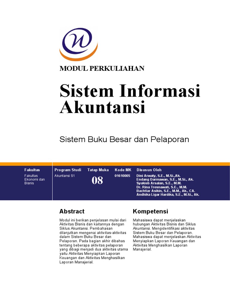 SIA Modul 08 Sistem Buku Besar Dan Pelaporan | PDF