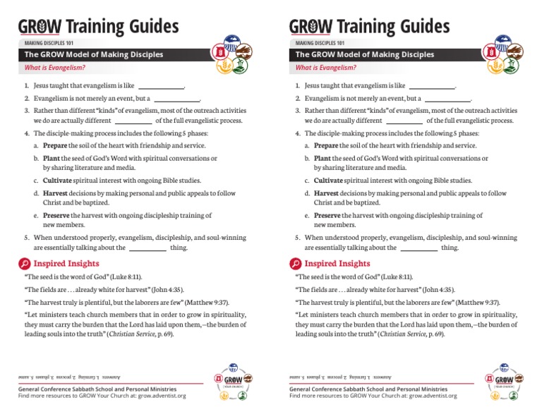 GTG - MD - 01 - The GROW Model of Making Disciples | PDF | Disciple ...