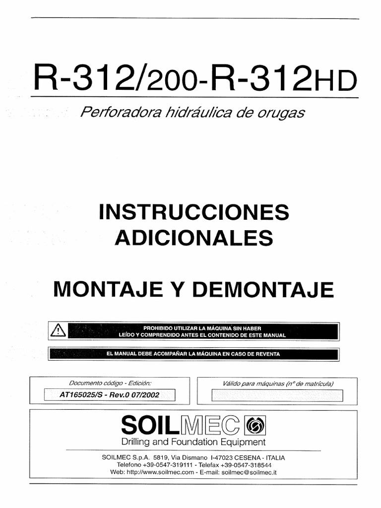 At165025 - S - Rev0 - 07-02 - R312 HD - R312-200 | PDF