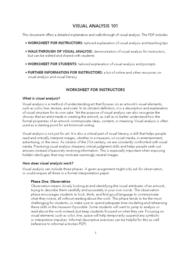 Visual Analysis Techniques for Art | PDF | Composition (Visual Arts ...