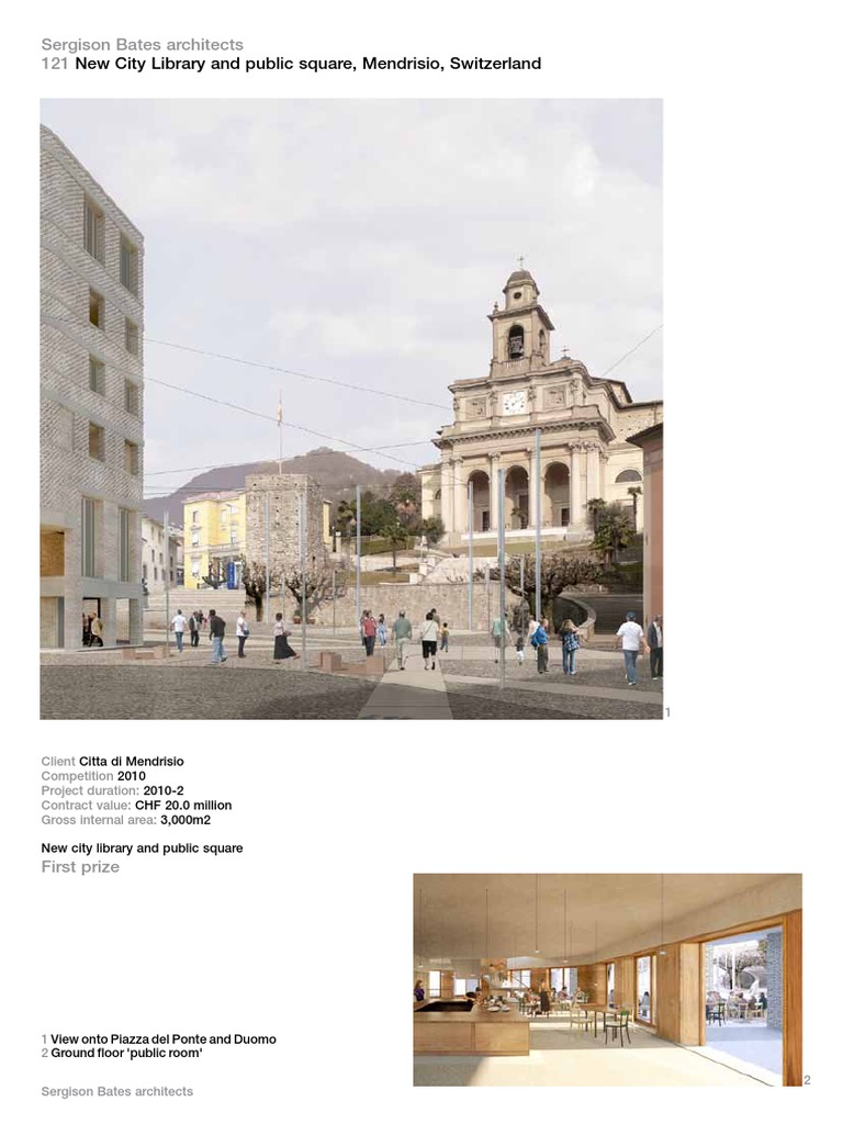 Public Square Design for Mendrisio Library | PDF