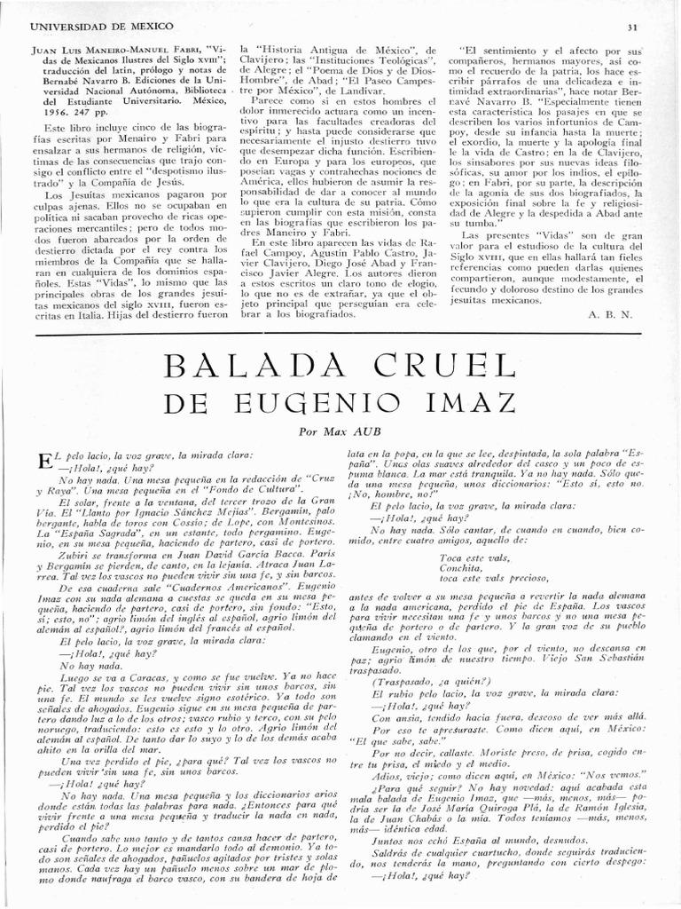 Juan Luis Maneiro y Manuel Fabri Vidas de Mexicanos Ilustres Del Siglo Xviii | PDF | Clásicos
