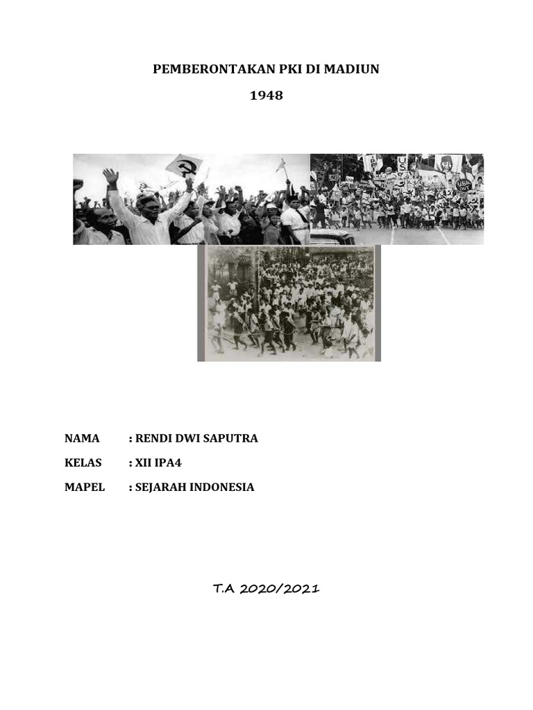 Pemberontakan Pki Di Madiun | PDF | Sejarah