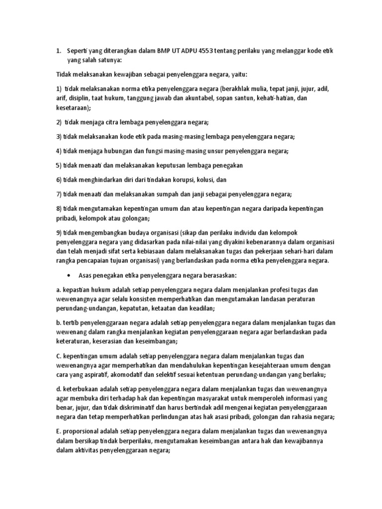 Tugas 3 Etika Administrasi Pemerintahan | PDF