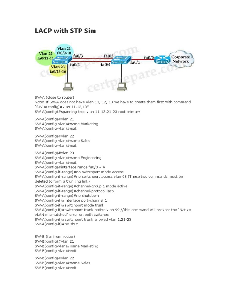 LACP With STP Sim | Download Free PDF | Communications Protocols | Network Protocols