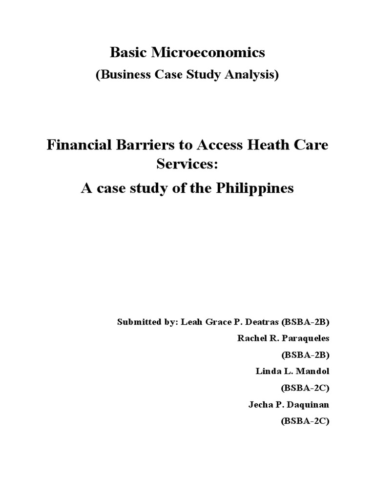 Financial Barriers in Philippine Healthcare | PDF | Health Economics ...