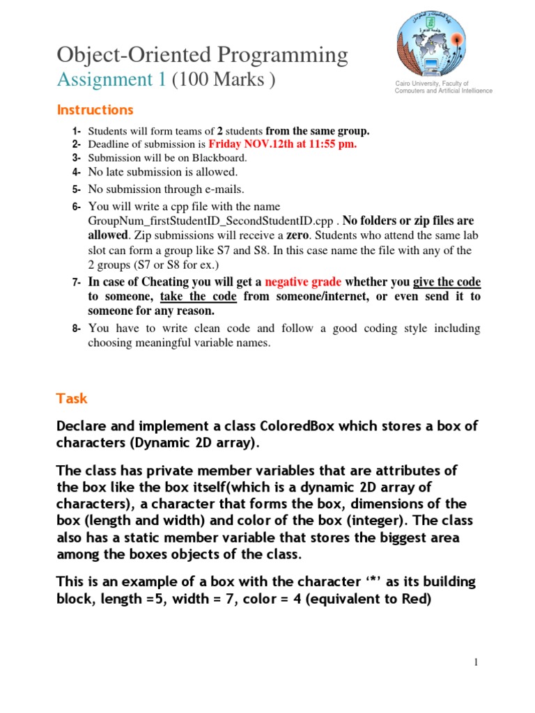 Assignment 1 Oop Pdf Subroutine Method Computer Programming