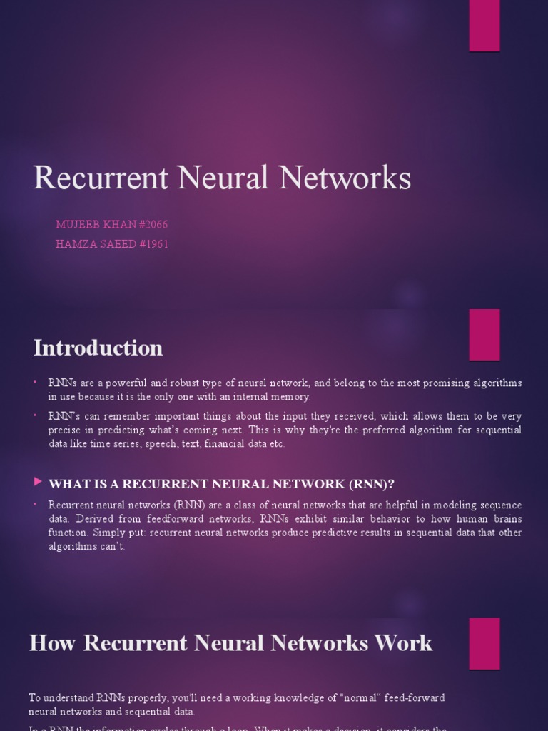 Recurrent Neural Networks Pdf Artificial Neural Network Cybernetics