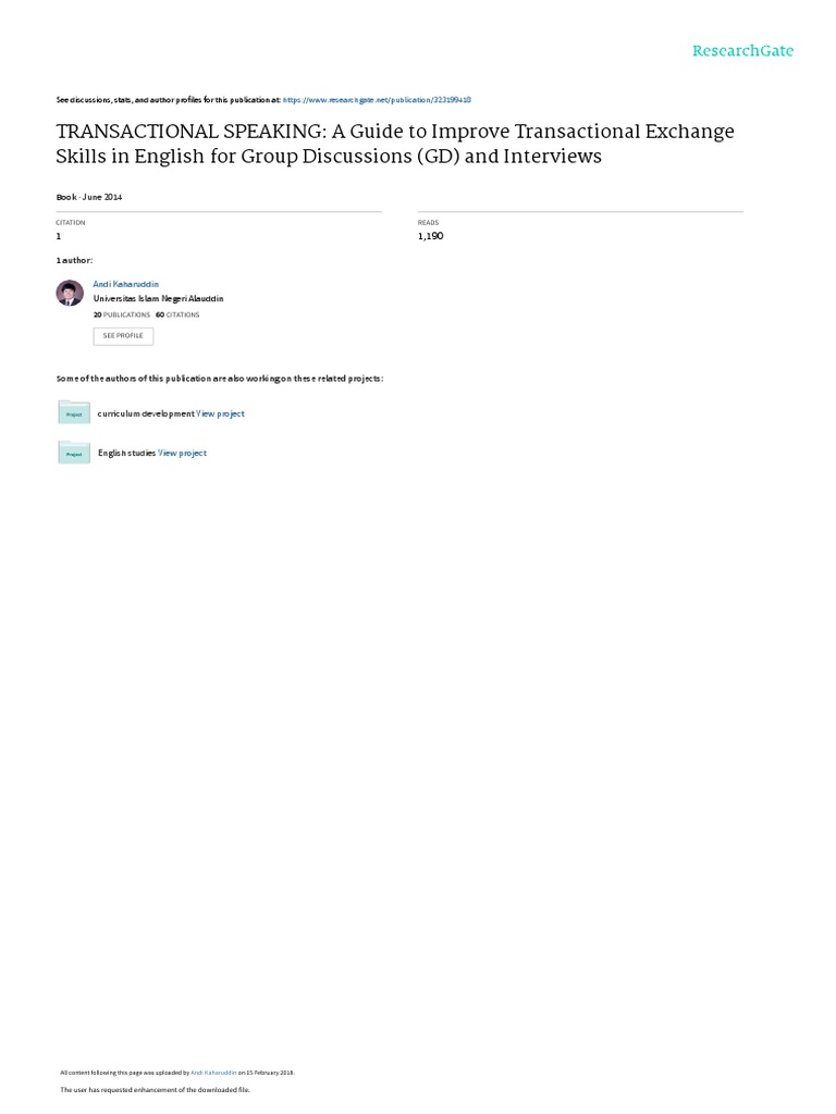 Transactional Speaking Skills | PDF | Foreign Language | Vocabulary