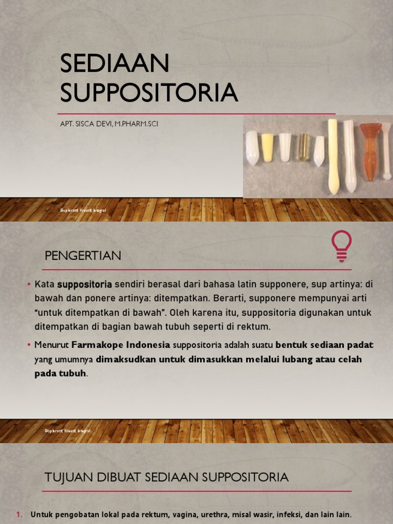 Sediaan Suppositoria | PDF