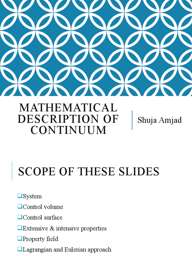 Mathematical Description of Continuum | PDF | Continuum Mechanics | Mathematical Physics