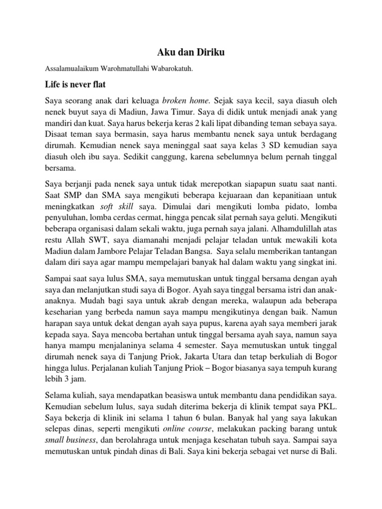 Aku Dan Diriku - Azijah Arrachmi | PDF