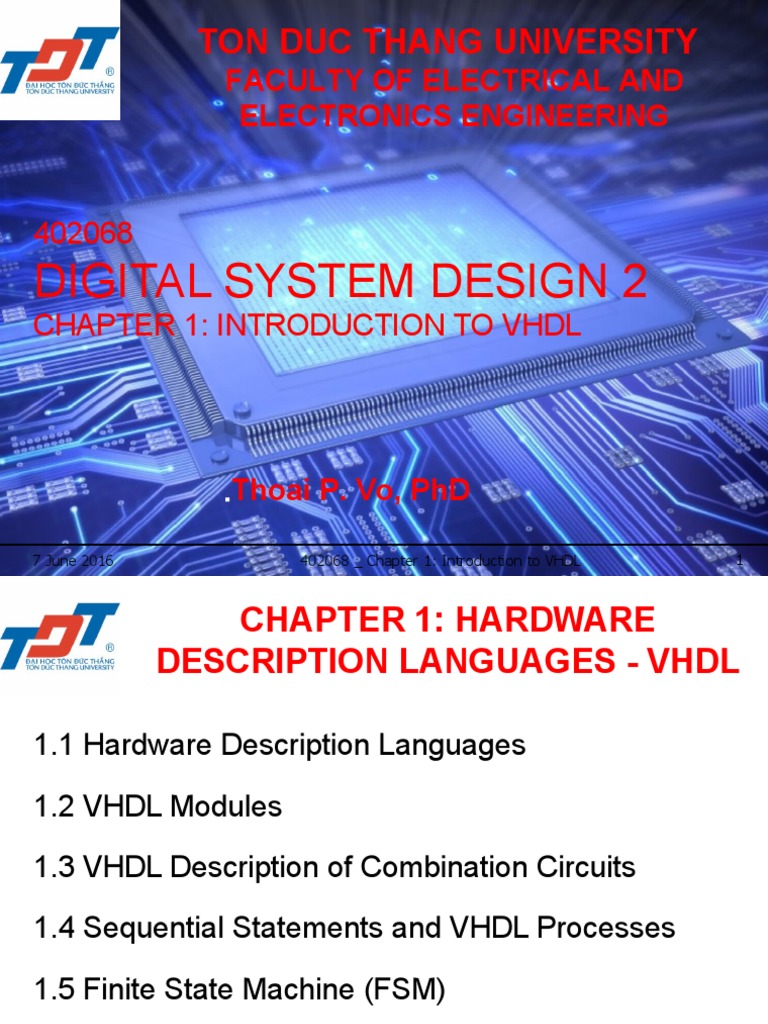 Digital System Design 2 - CHAPTER 1 | PDF | Vhdl | Hardware Description ...