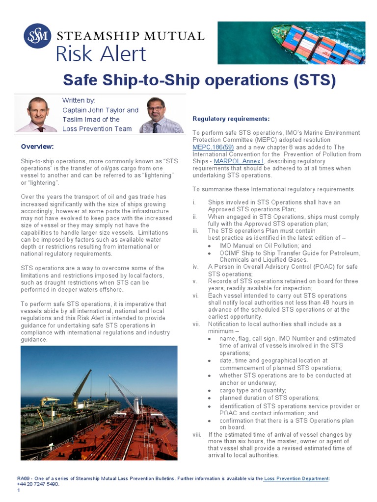 Ra 69 Safe Ship To Ship Operations | PDF | Ships