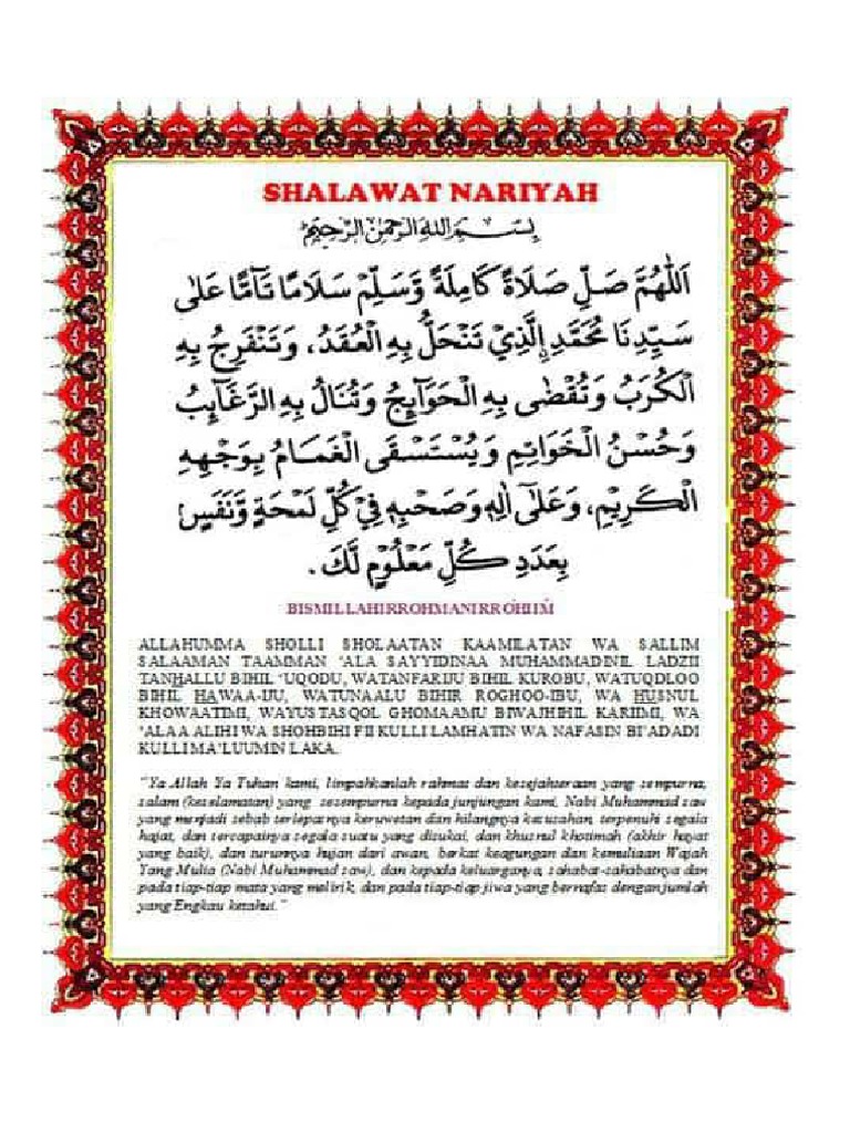 Shalawat Nariyah | PDF