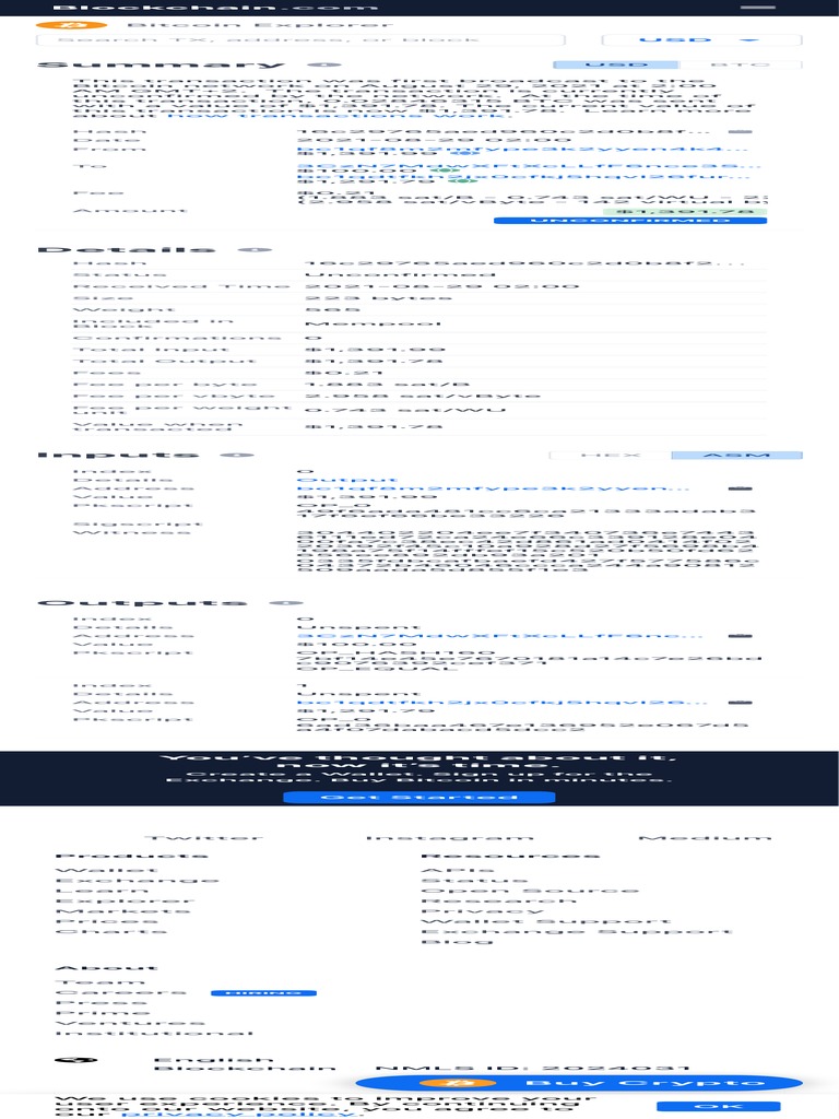 Transaction Blockchain Explorer | PDF | Bitcoin | Internet