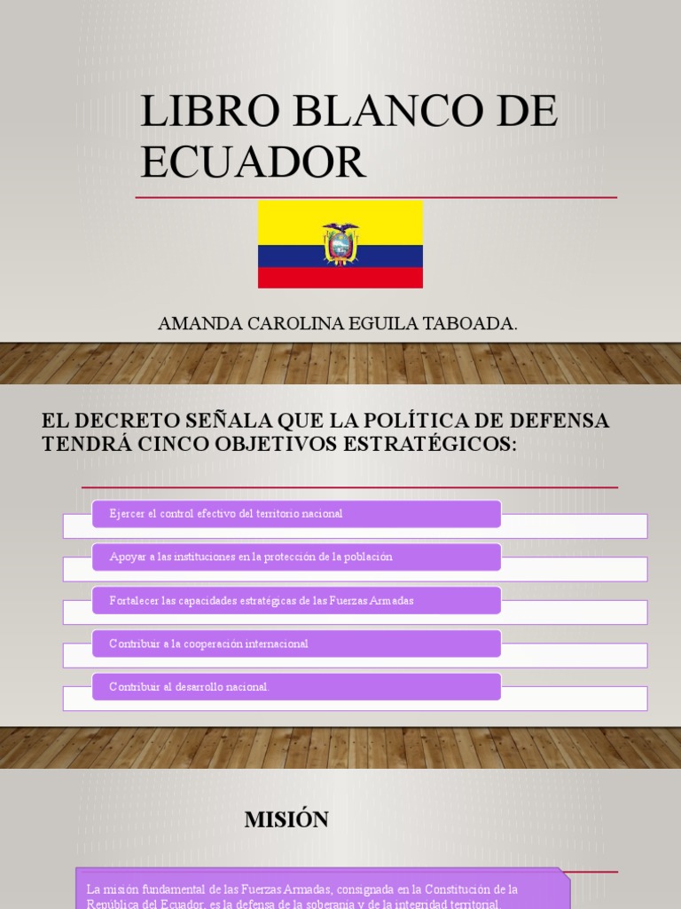 Libro Blanco de Defensa Nacional Ecuador | PDF | Seguridad nacional ...