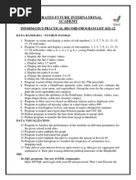 List of Practicals 2022-23 Class Xii CS | PDF | Computing | Computer ...