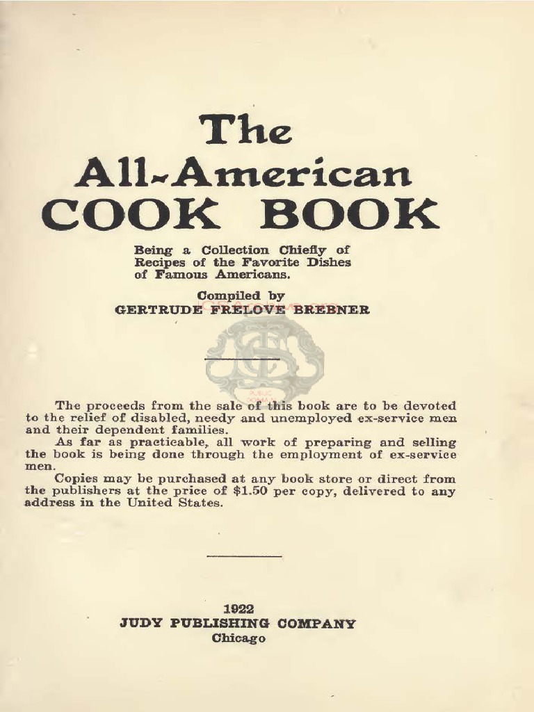 All-America Cookbook 1922 | PDF