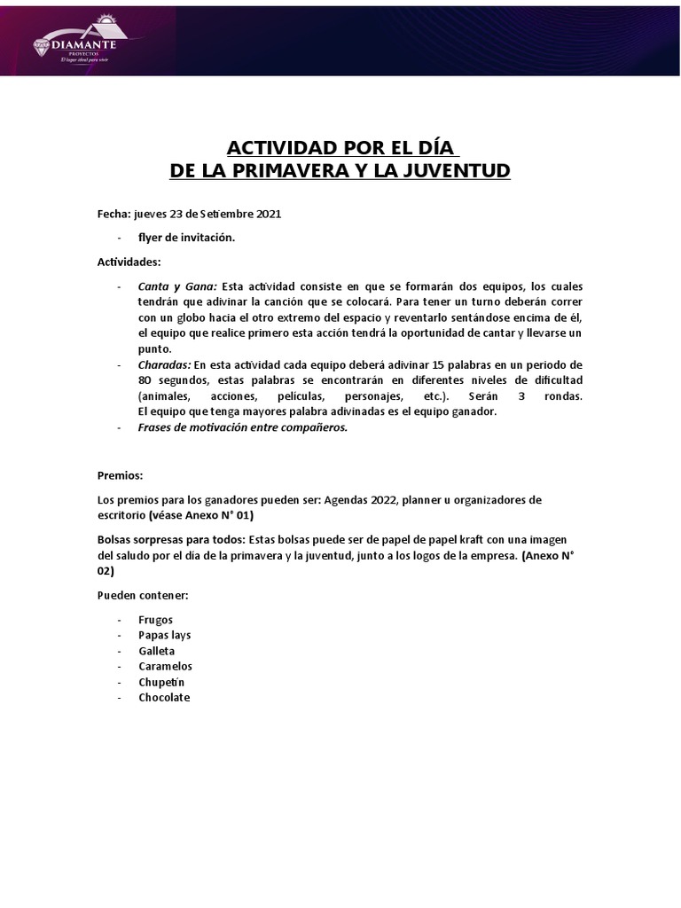 Actividad Dia de La Primavera | PDF