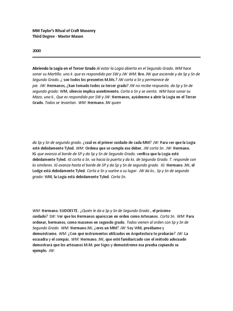 MM Taylor - Docx MM | PDF | Masonería