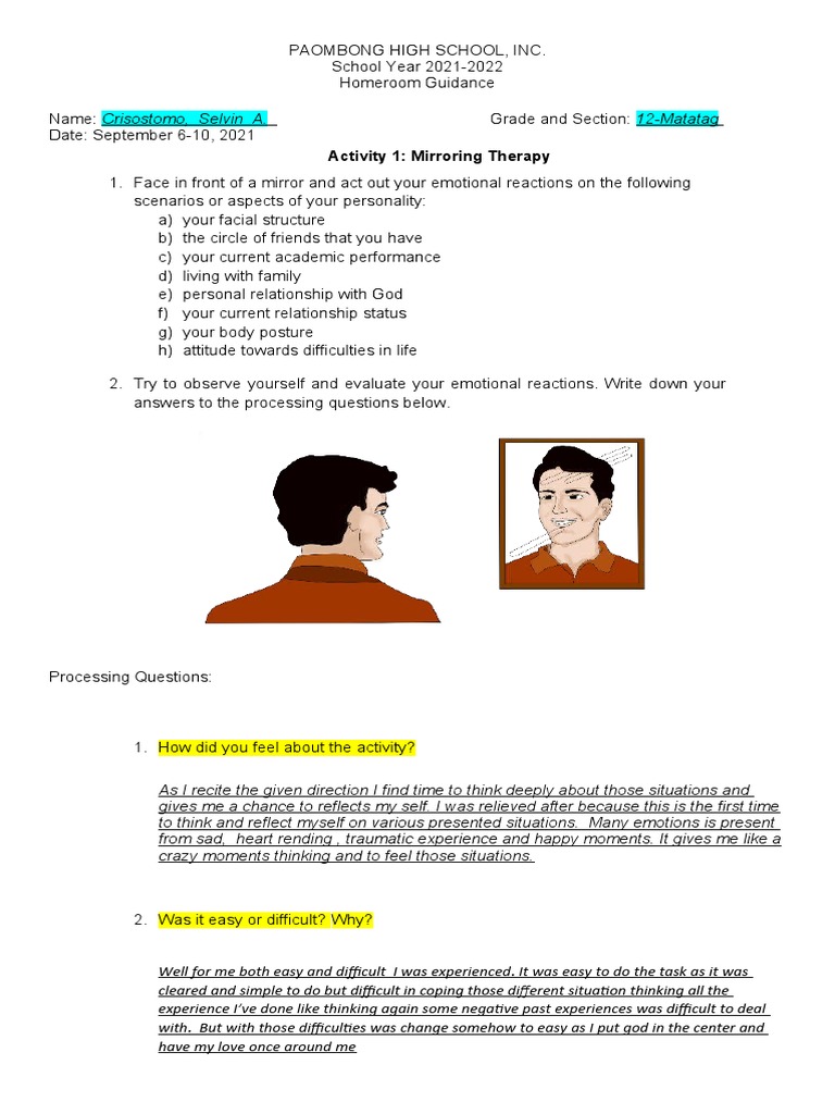 Module 1 Activity-1 | PDF | Emotions | Psychological Trauma