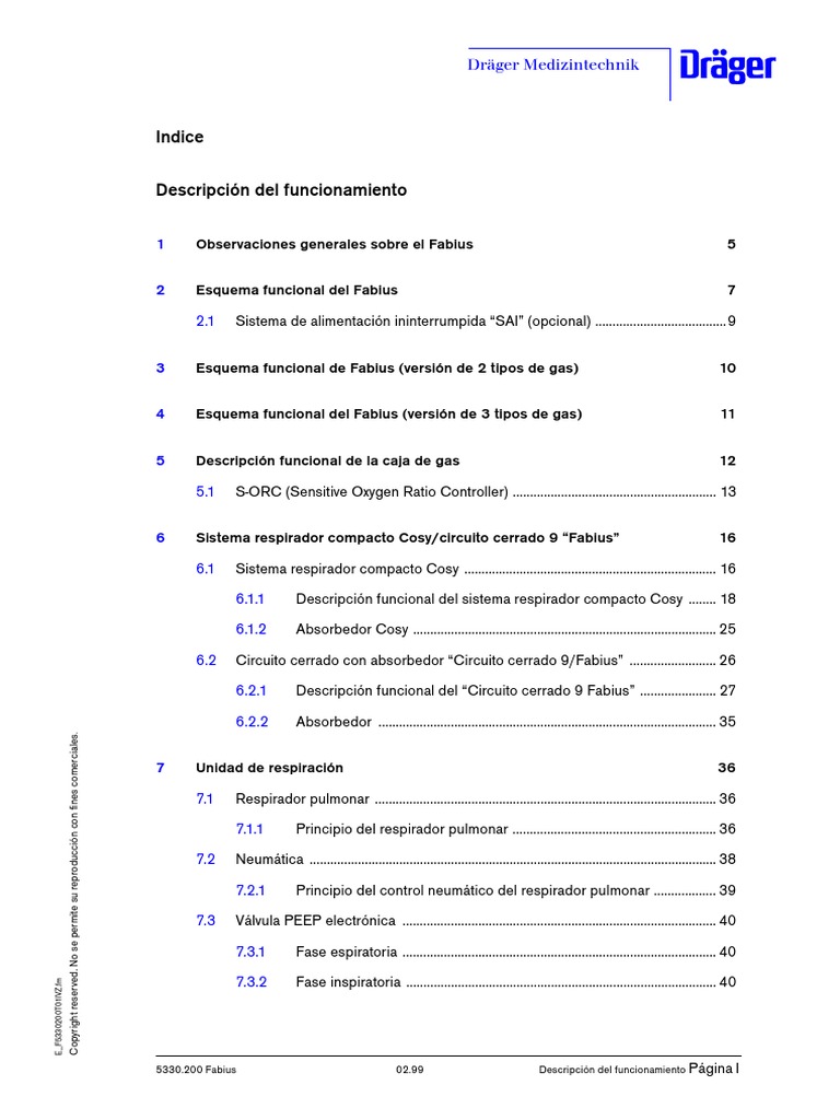 Descripcion Funcionamiento Fabius CE Es | PDF | Bienes manufacturados ...