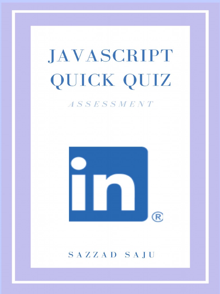 Javascript Quick Quiz Pdf Java Script Hypertext Transfer Protocol 9625