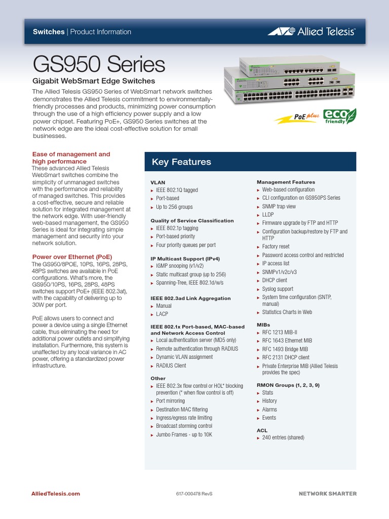 GS950 Series: Key Features | PDF | Radius | Computing