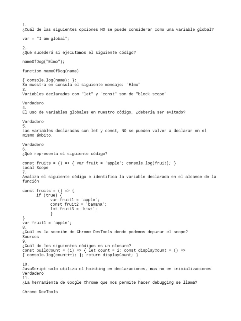 Curso de Closures y Scope en JavaScript | PDF