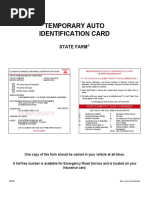 Temporary Auto Identification Card | PDF | Vehicle Insurance | Insurance