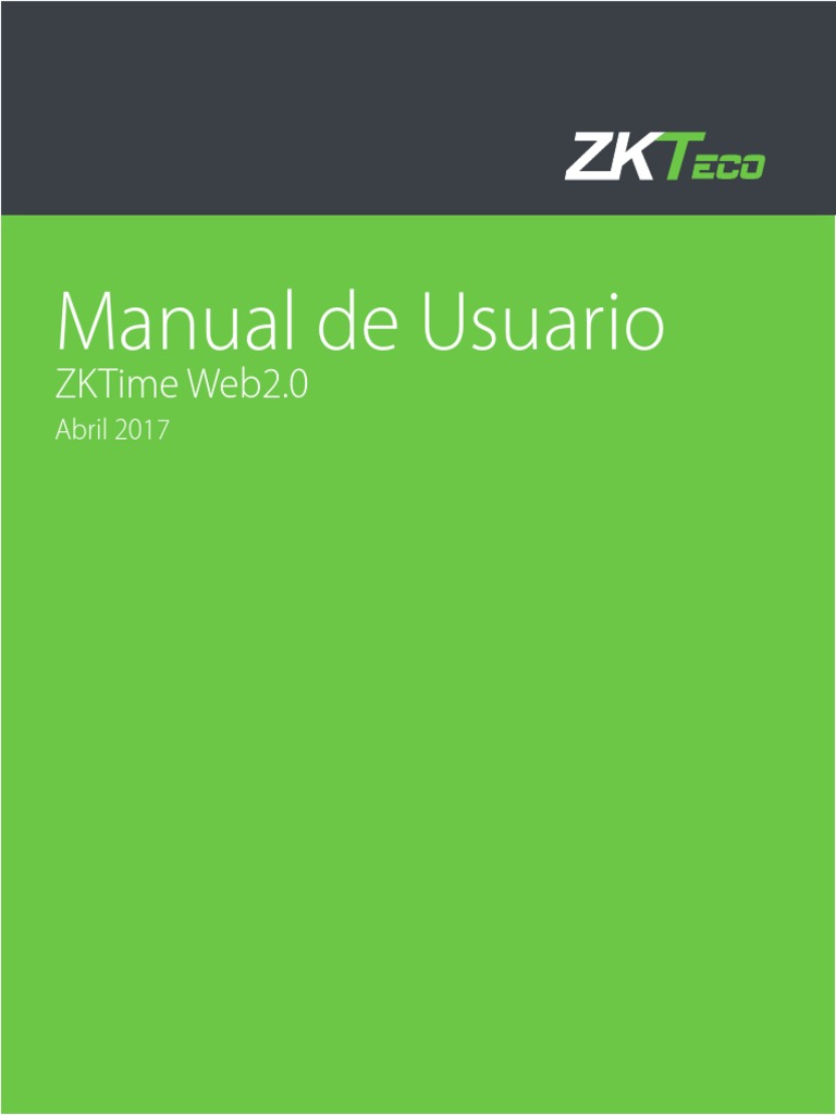 Zktime Web 2.0 Manual de Usuario | PDF | Servidor (Computación) | Contraseña