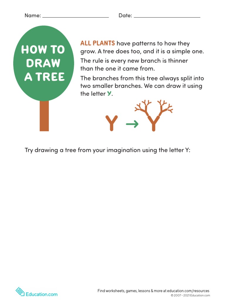 How To Draw A Tree: All Plants | PDF