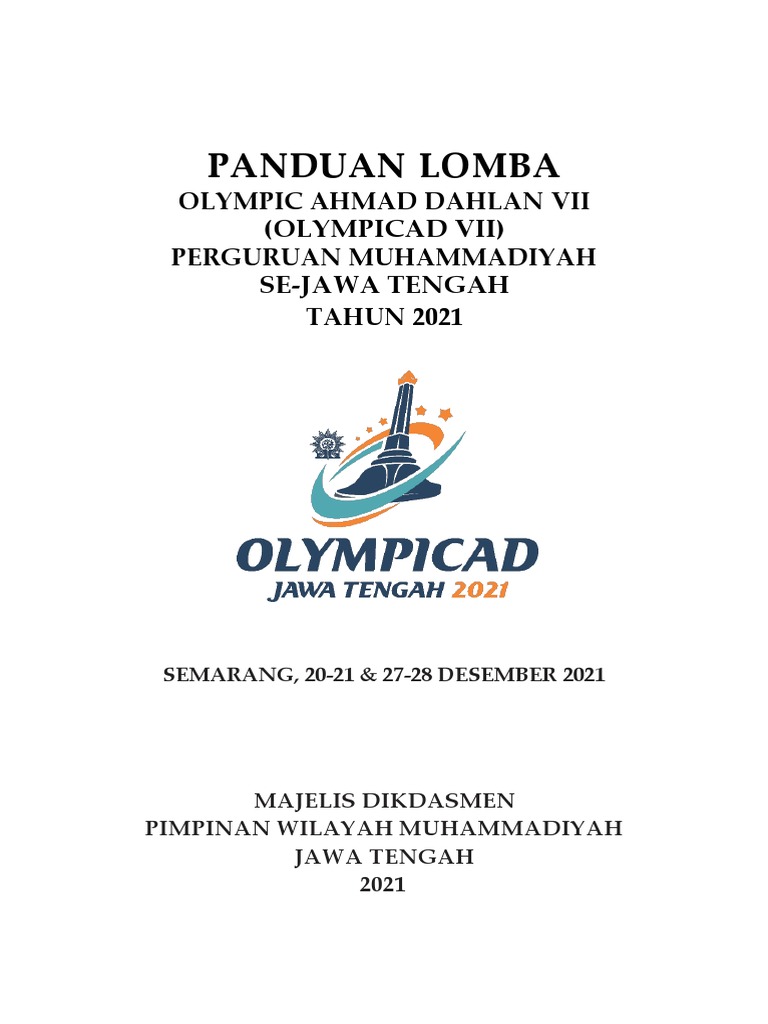 Panduan OlympicAD VII Jawa Tengah 2021 | PDF