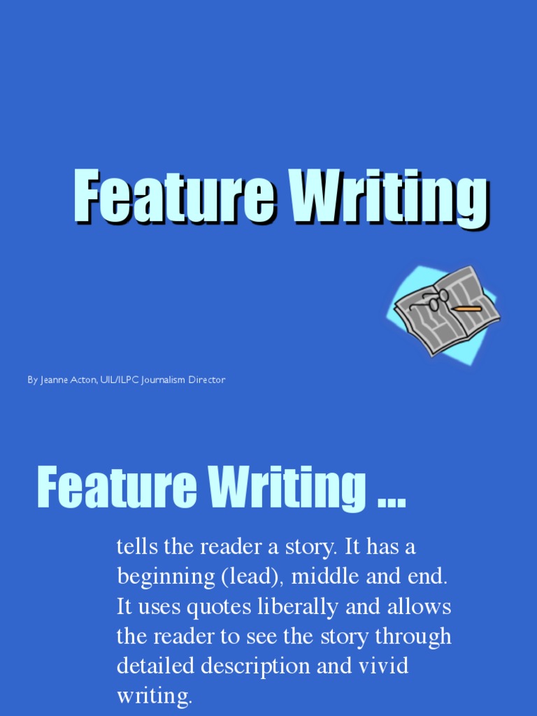 Feature Writing Handout | PDF
