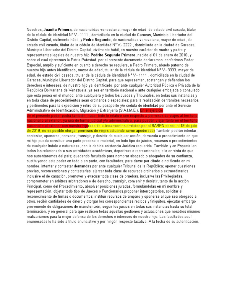 +modelo de Poder General Incluye Representacion para Tramitar ...