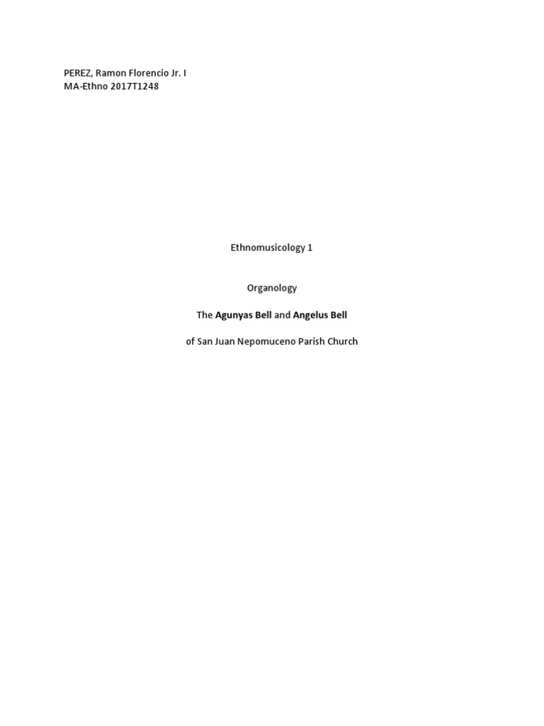 Church Bell Study for Parishioners | PDF | Sound