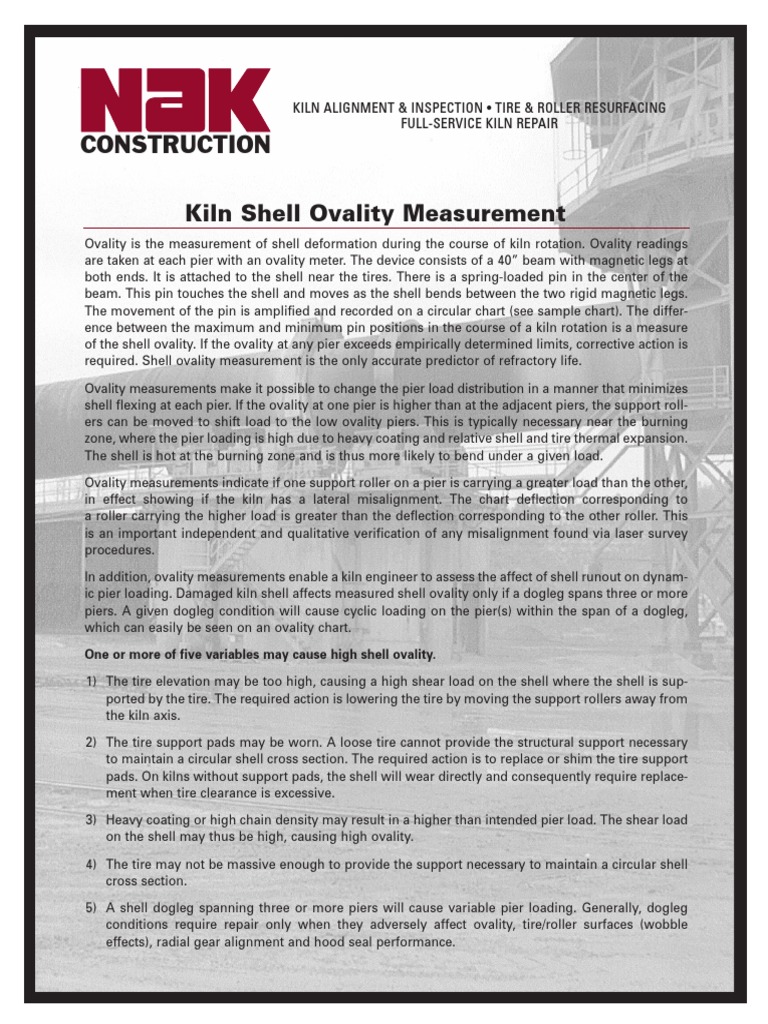 Rotary Kiln Shell Ovality Measurement | PDF | Beam (Structure) | Tire