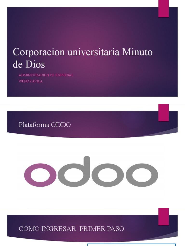 Guía paso a paso para ingresar y navegar en la plataforma ODDO | PDF
