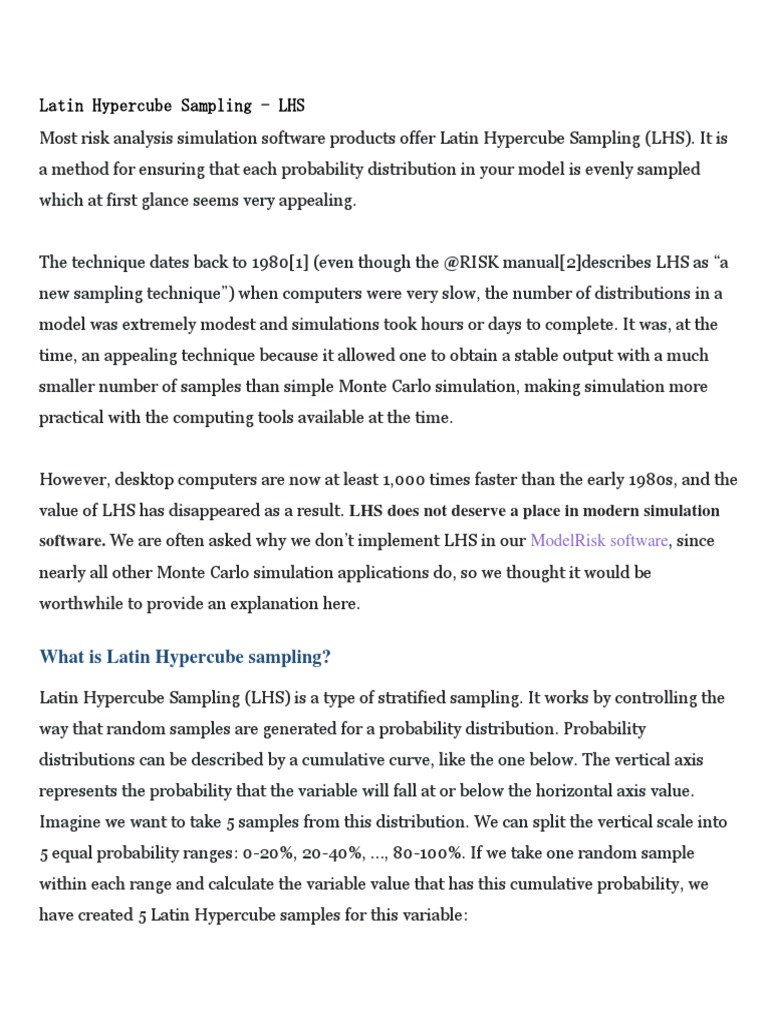The Limited Benefits of Latin Hypercube Sampling for Modern Risk ...