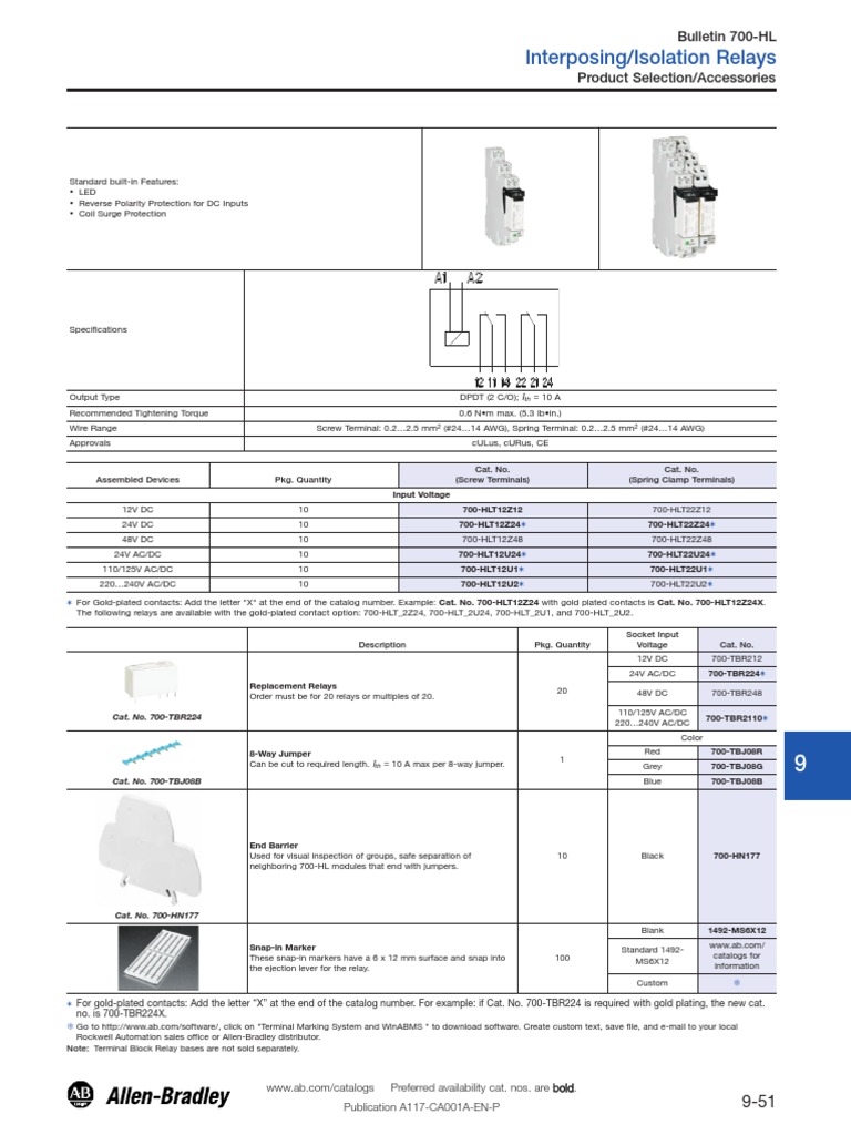 Selection Guide for Interposing/Isolation Relays and Accessories | PDF ...