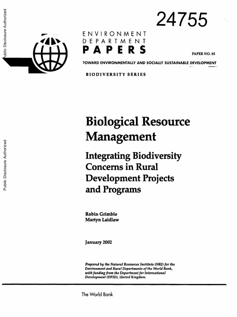 Biological Resource Management: Pa Pers | PDF | Biodiversity ...