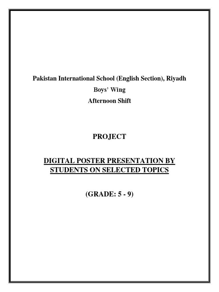 Project Digital Poster Presentation | PDF | Human Communication | Cognition