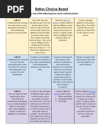 Ratios Choice Board | PDF | Ratio | Cognition