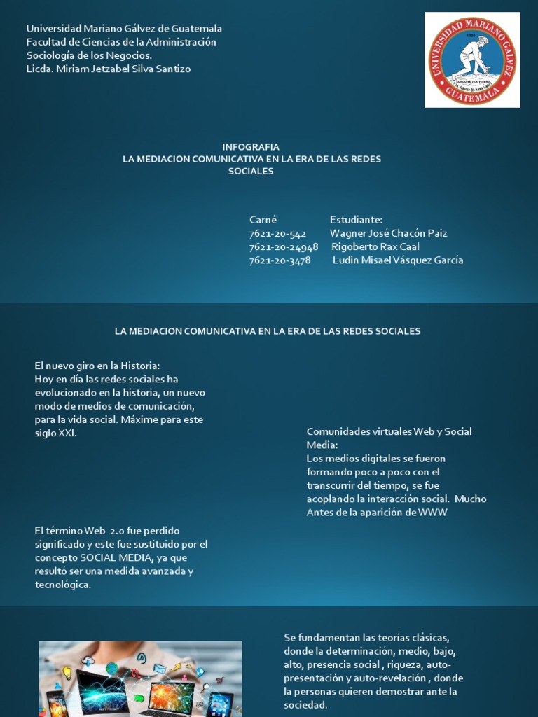 Infografía sobre Redes Sociales y Comunicación | PDF | Servicio de ...