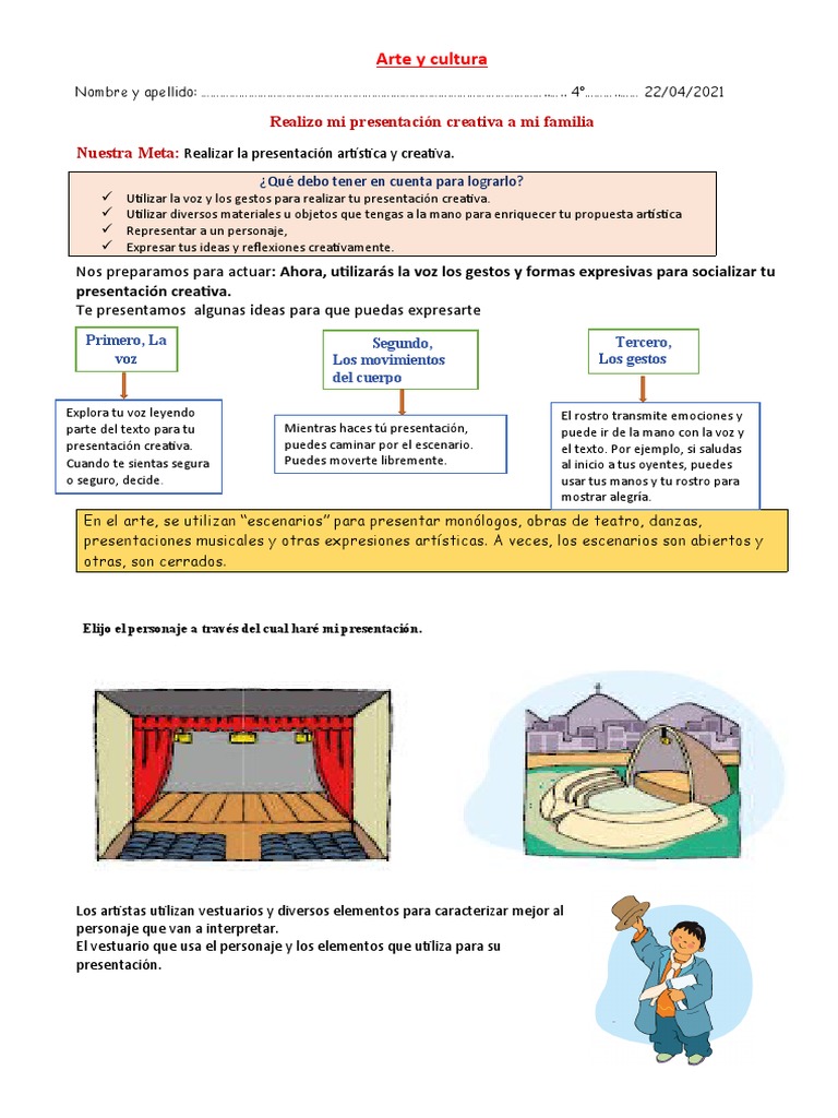 Presentación Creativa en Casa | PDF | Artes del Lenguaje y Comunicación ...