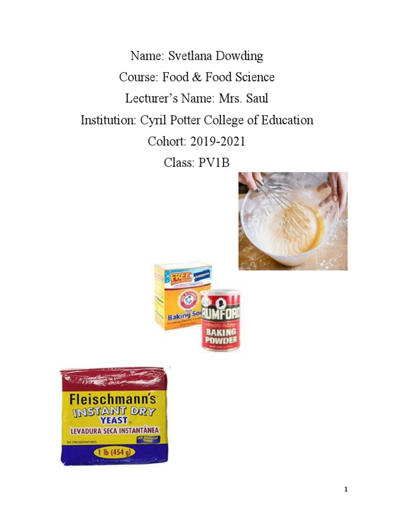Raising Agents | PDF | Sodium Bicarbonate | Baking Powder