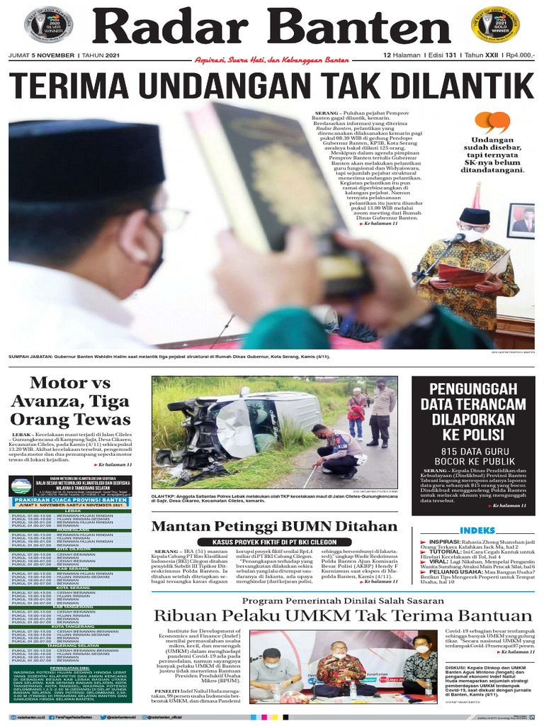 Radar Banten 5 November 2021 | PDF