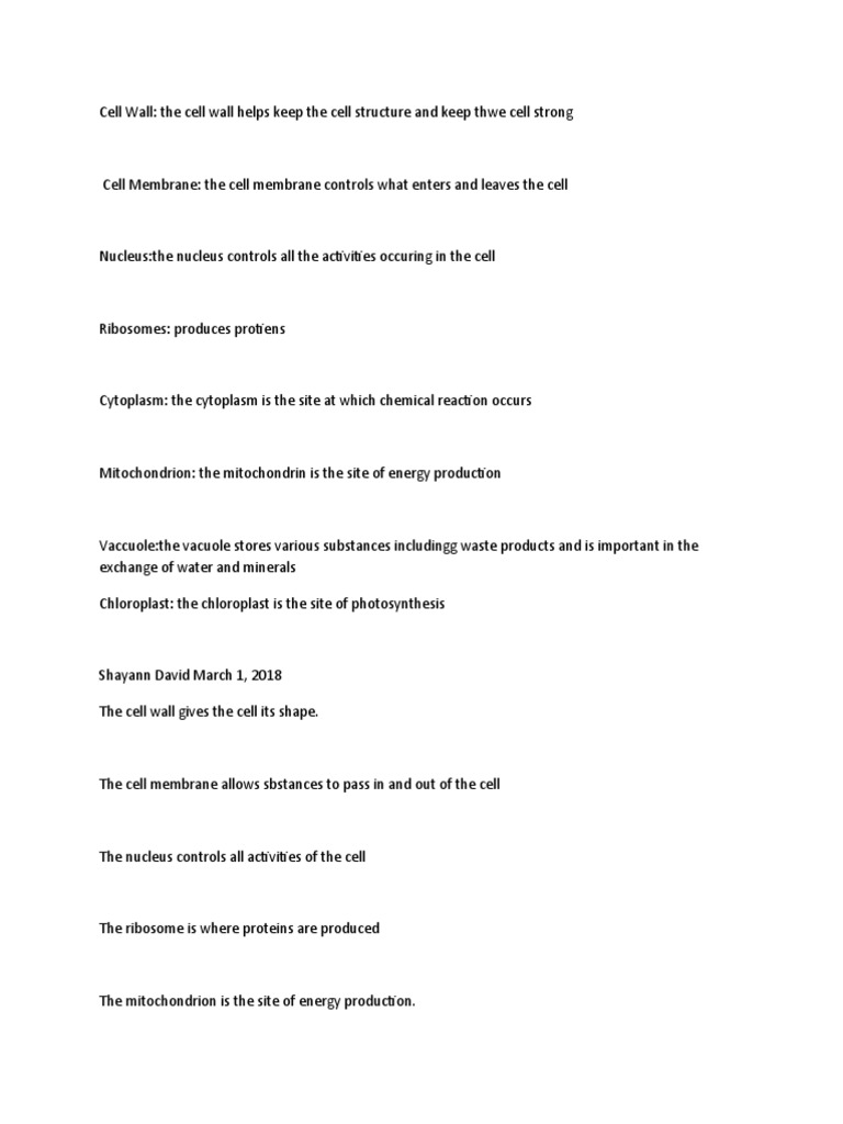 Cell Structure and Function Guide | PDF | Cell (Biology) | Cytoplasm