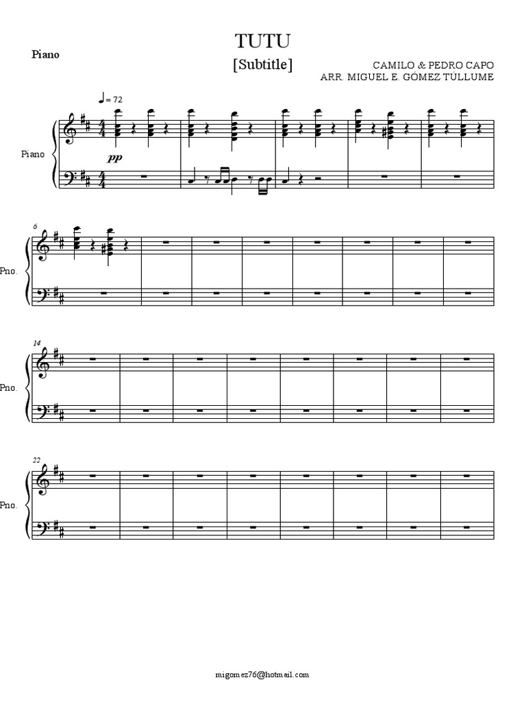 Tutu Piano | PDF